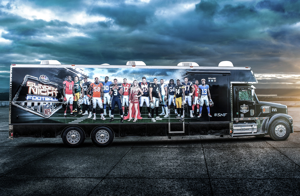 All Aboard: Fans Get Thrill Touring NBC's Sunday Night Football Bus